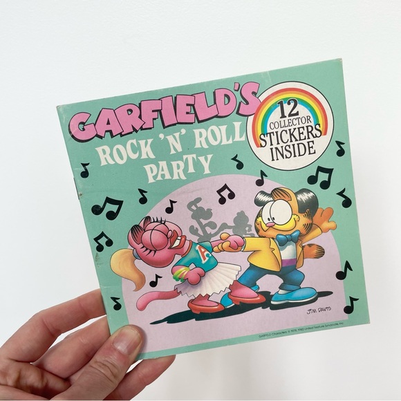 Garfield | Toys | Vintage 9s Garfields Rock N Roll Party Childrens Book ...